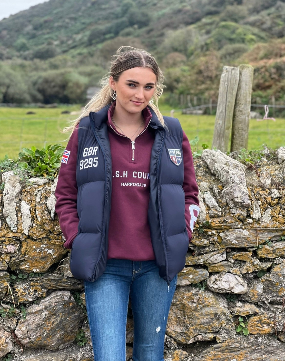 The Tidal 1/4 Zip Ruby Port – GILES & BELLA